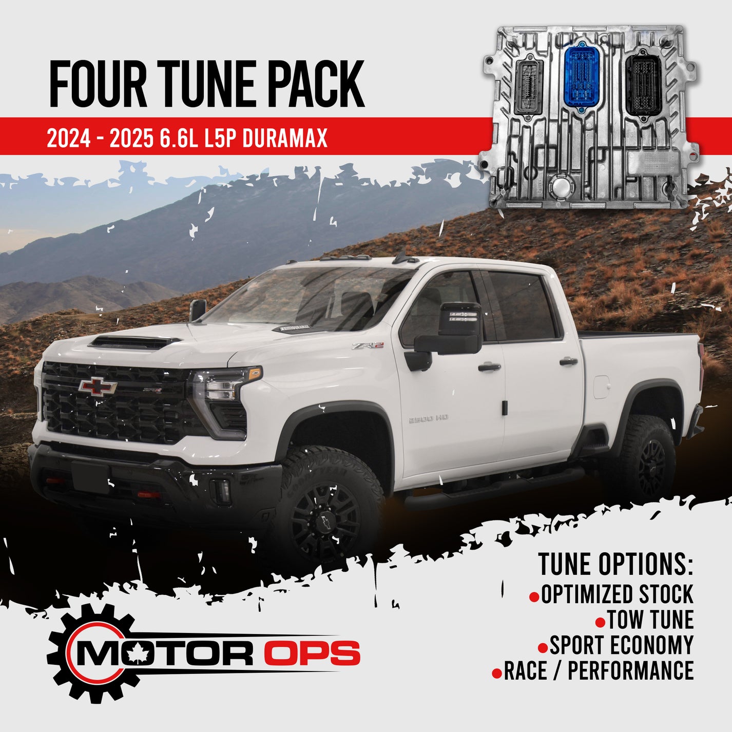 4 Tune Pack 2024-2025 Duramax L5P for HP Tuners – Motor Ops