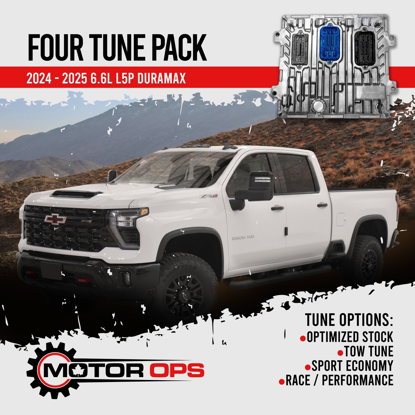 4 Tune Pack 2024-2026 Duramax L5P for HP Tuners – Motor Ops
